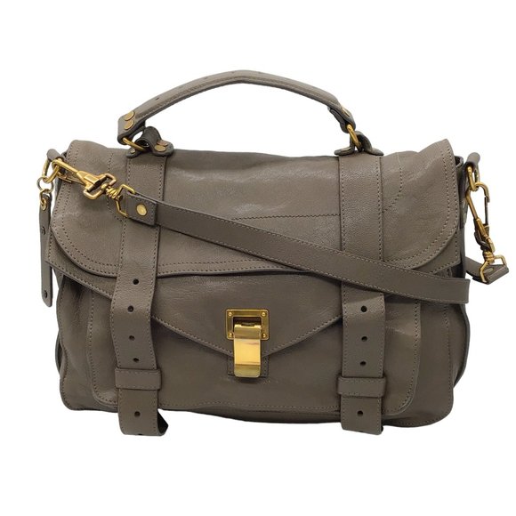 Proenza Schouler | Bags | Proenza Schouler Taupe Ps Leather Shoulder ...